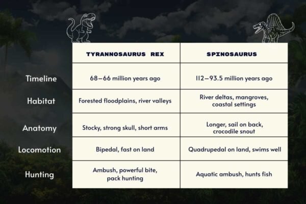 T-Rex Vs Spinosaurus: The Real Prehistoric Showdown | The Lifesciences ...